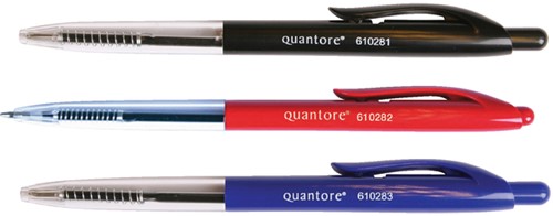 Balpen Quantore met drukknop blauw DEKAS 2021